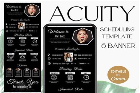DIY Acuity Scheduling Template Graphic By MariShop99 Creative Fabrica