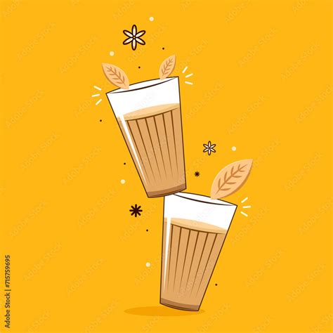 Indian Hot Drink Vector Indian Chai Icon Chai Is Indian Drink Kerala