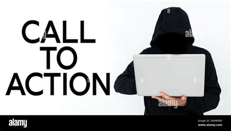 Writing Displaying Text Call To Action Word Written On Encourage