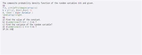 Solved The Composite Probability Density Function Of The Chegg
