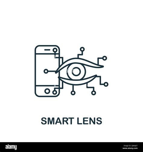 Smart Lens Icon Monochrome Simple Artificial Intelligence Icon For