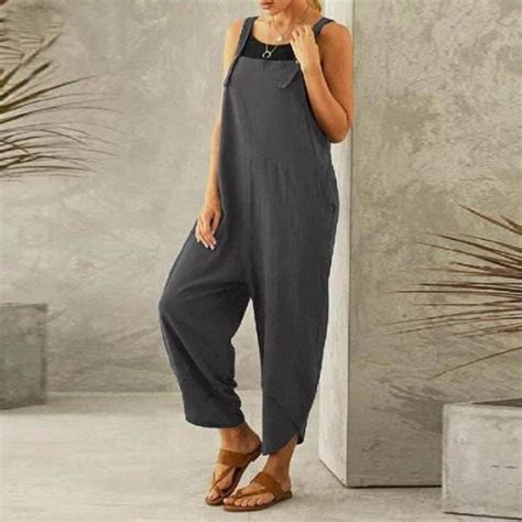 Kjehome Combinaison Femme Exquis Combinaison Ample Décontractée