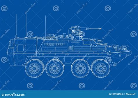 Armored Personnel Carrier Vector 258784085