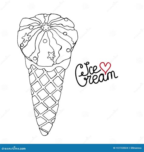 Cr Me Glac E De Vecteur Pour Livre De Coloriage Pour L Adulte Et Les