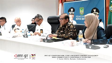 IMT GT COOPERATION CIMT PRESENTS ENERGY EFFICIENCY AND CONNECTIVITY PROPOSALS TO BATAM