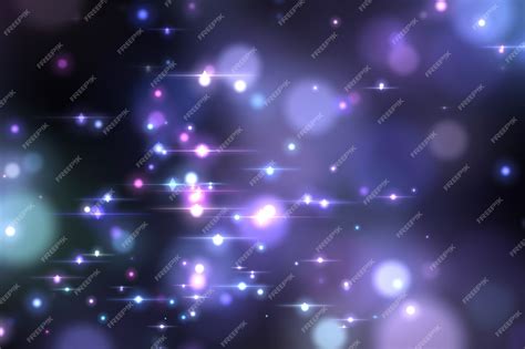 검은 배경에 고립 된 추상 블루 빛나는 Bokeh 프리미엄 사진