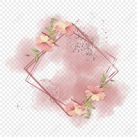 꽃 일러스트 금가루 그라디언트 테두리삽화지독한카드 Png 일러스트 무료 다운로드 Lovepik