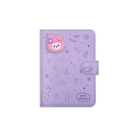 Bt21 Minini Cooky Leather Patch Passport Holder Cover