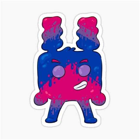Sanlio Jelly Monster Bi Flag Sticker For Sale By Opugawts Redbubble