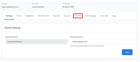 Configure SSH To Use SFTP For File Access In CloudPanel Network Dynamics