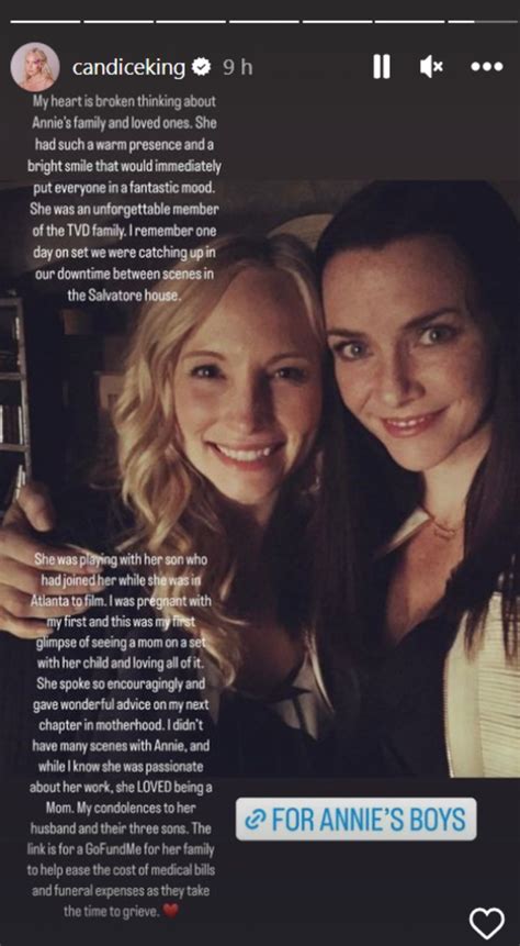 Il Cast Di The Vampire Diaries Omaggia Annie Wersching