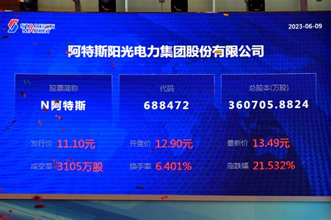 阿特斯首次公开发行a股上市仪式