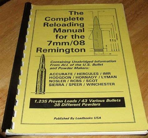 Complete Reloading Manual 7mm 08 Baer Auctioneers Realty LLC