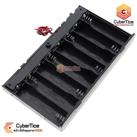 รางถ่าน Aa 8 ก้อน 12v พร้อมสวิตช์และฝาปิดด้านหลัง ขาย Arduino อุปกรณ์ Arduino คุณภาพดี ราคาถูก