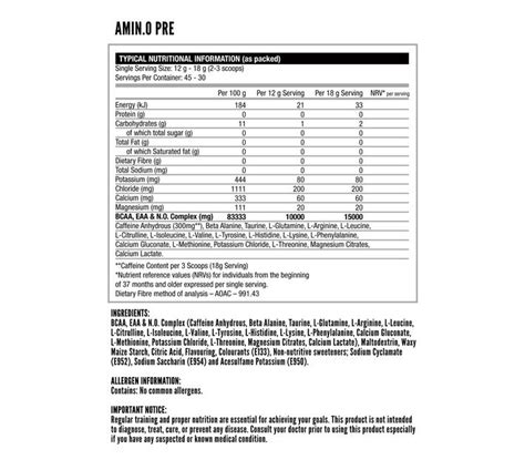 Nutritech Amino Pre 540g Arctic Blast Makro