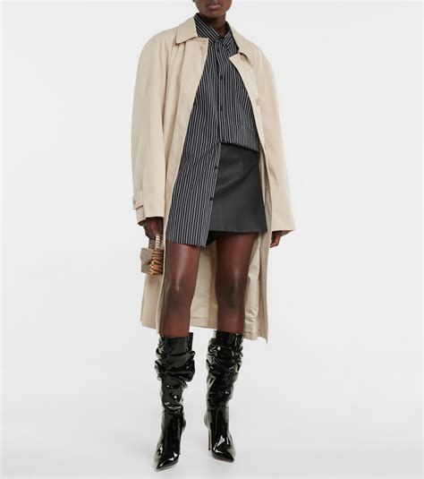 Amina Muaddi Jahleel Leather Knee High Boots Amina Muaddi