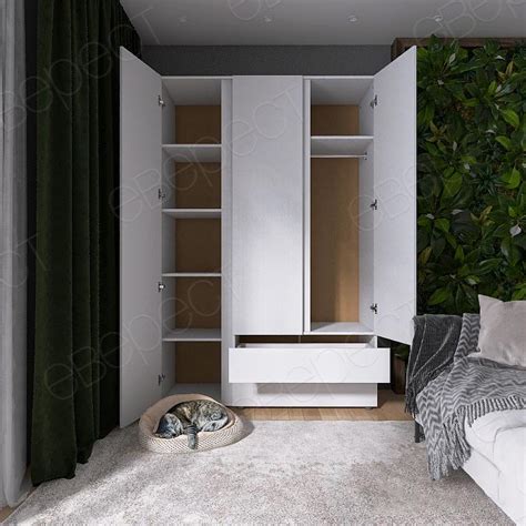 ᐉ Шкаф Эверест ШЛ 3 Лайт 137х52х208 см Нимфея альба 08831 • Купить в Киеве Украине • Лучшая