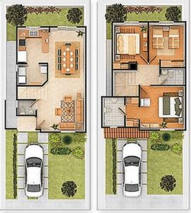 Plantas De Casas 2 Pisos 25 Modelos Ispiradores