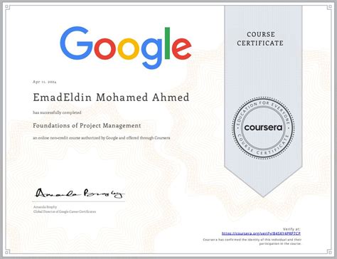 Emad Mohamed On Linkedin Courseracertification Projectmanagement