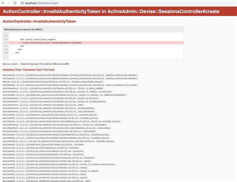 Authentication Actioncontrollerinvalidauthenticitytoken In Activeadmindevise