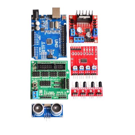 Avoidance Tracking Motor Smart Robot Car Chassis Kit Speed Encoder Battery Box WD Ultrasonic