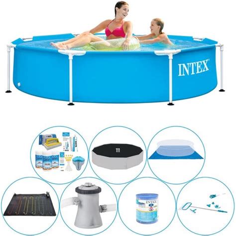 Intex Piscine Metal Frame Ronde 244x51 Cm Ensemble Piscine Tout En