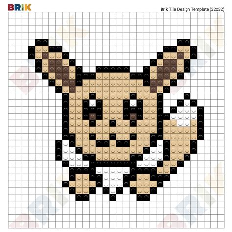 Pokemon Eevee Pixel Art Templates