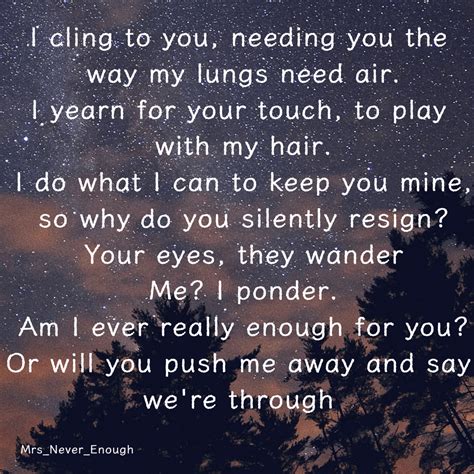 But I Need You Rpoem