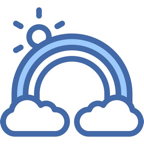 Langit Musim Semi Alam Cuaca Iklim Pelangi Weather Dan Seasons Icons