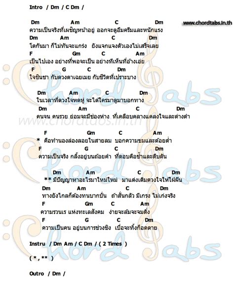 แด่หนุ่มสาวผู้ร้าวรานคอร์ด คอร์ด แด่หนุ่มสาวผู้ร้าวราน จรัล มโนเพ็ชร