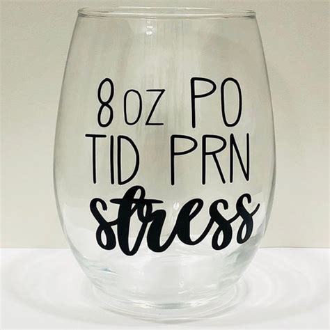 Nurse Wine Glass Safety First Drink With A Nurse Wine Glass Etsy