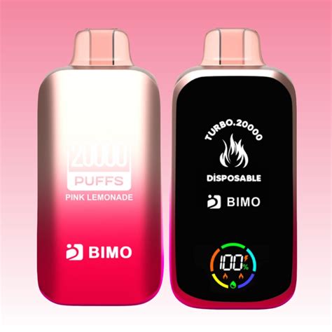 Bimo Pink Lemonade Flavored 0 Nicotine Turbo Disposable Vape Toto Vape