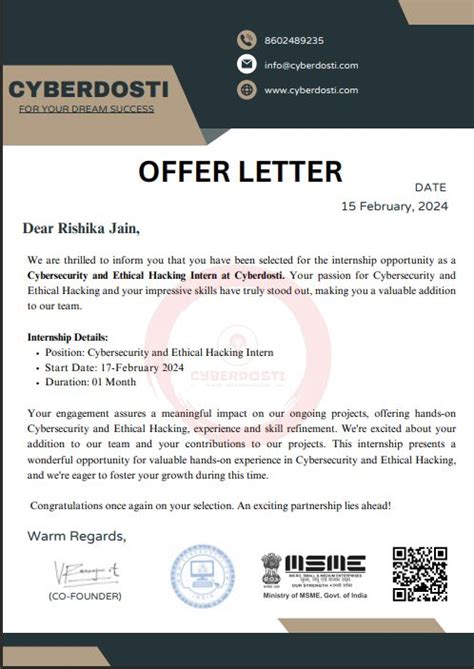 Rishika Jain On Linkedin Internship Cyber Cyberdosti