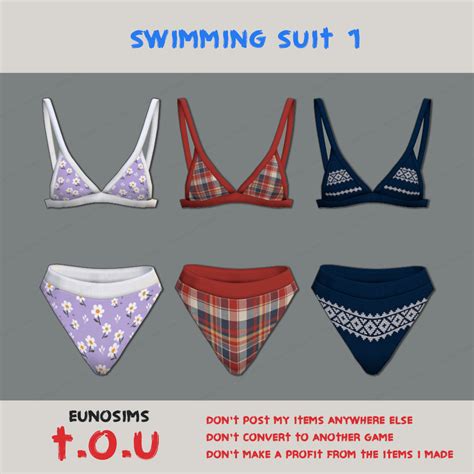 Sims 4 Swimming Suit Download Sims 4 Cc Eunosims Swim Cc Sims 4