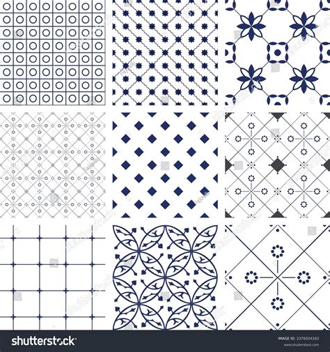 Tile Geometric Seamless Pattern Vector Design Stock Vector Royalty Free 2376024263 Shutterstock