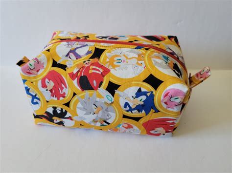 Sonic Crew Boxy Makeup Cosmetic Bag Zipper Pouch Etsy
