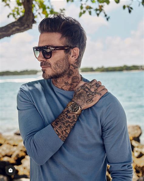 David Beckham Tattoo Rayban Tattoo Beckham Sleeve Tattoo