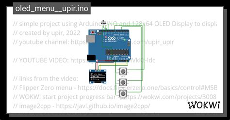 Oled Menu Upir Ino Copy Wokwi ESP32 STM32 Arduino Simulator