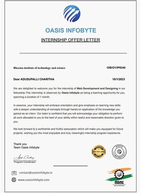 Adusupalli Charitha On Linkedin I Am Thrilled To Share That I Have Been Selected As Web