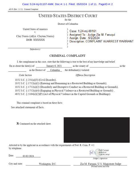 Clay Norris Federal Criminal Complaint Pdf Title 18 Of The United