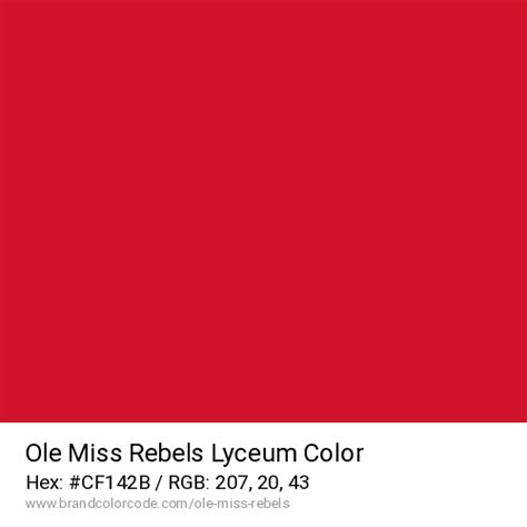 Ole Miss Rebels Brand Color Codes