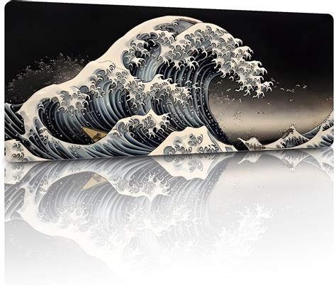 The Great Wave Off Kanagawa Mousepad Large Extended Gaming Mouse Pad
