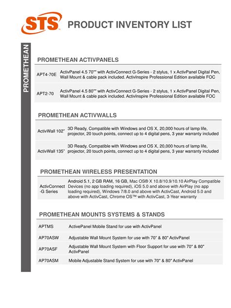 Product Inventory List Templates At Allbusinesstemplates Com