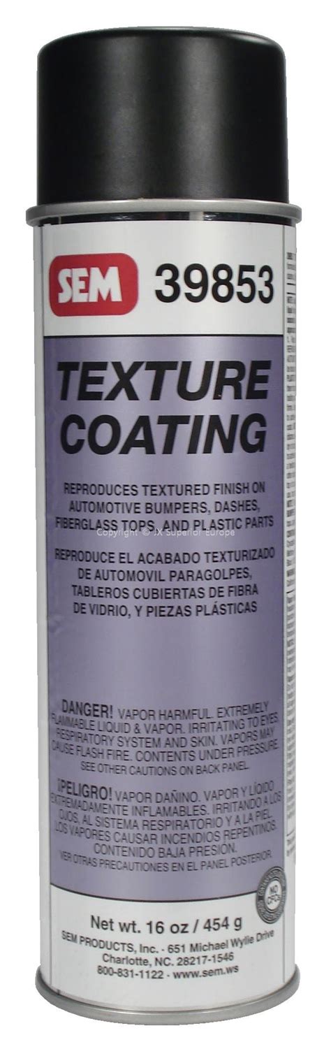 Sem Black Texture Coating Aerosol 39853 Superior Restoration