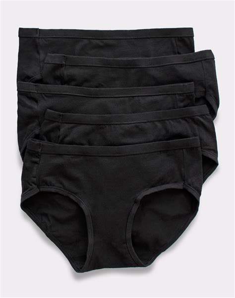 Hanes Ultimate Comfortsoft Womens Hipster Underwear 5 Pack Black