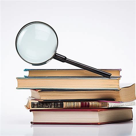 Magnifying Glass Over Books Background Multiple Magnifying Glass