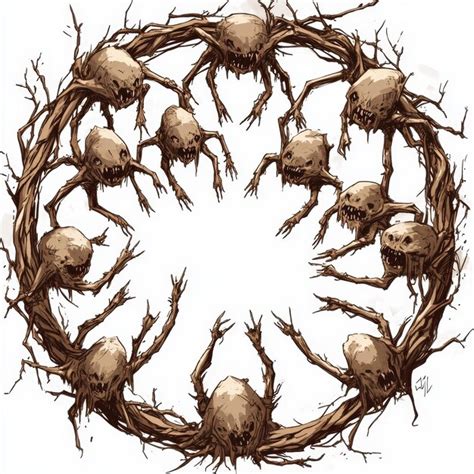 A Circle Of Dead Plants With A Circle Of Dead Trees In The Middle