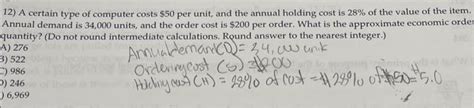 Solved A Certain Type Of Computer Costs Per Unit Chegg