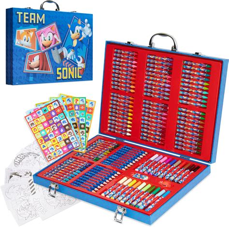 Sonic The Hedgehog Colored Pencils Art Supplies 130 Pcs Drawing Kit School Supplies