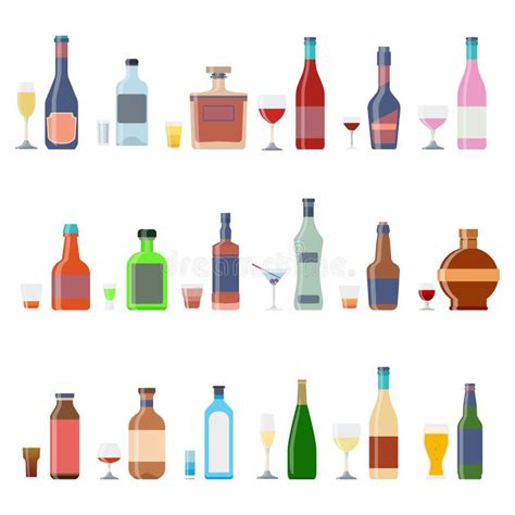 Drinks And Beverages Icon Set Stock Vector Illustration Of Cooler